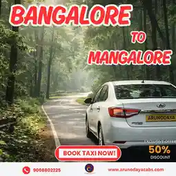 Book Bangalore to Mangalore Taxi service | Cab price @12/km